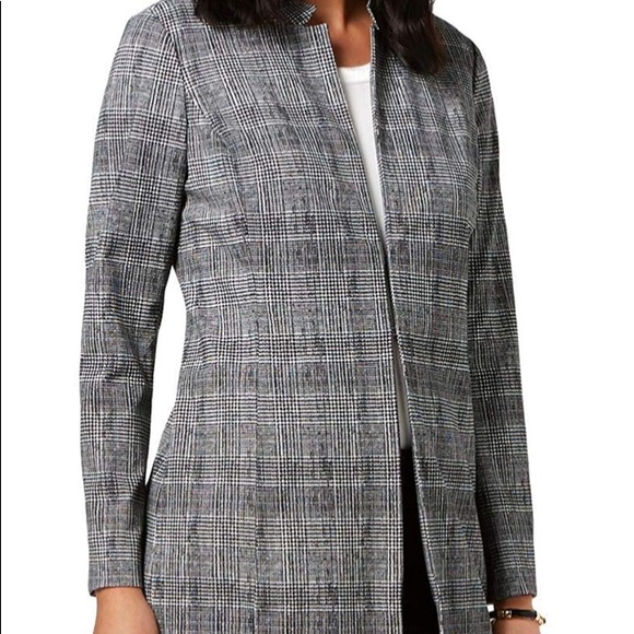 Alfani | Jackets & Coats | Alfani Size 4w Glen Plaid Jacketblazer Nwt ...